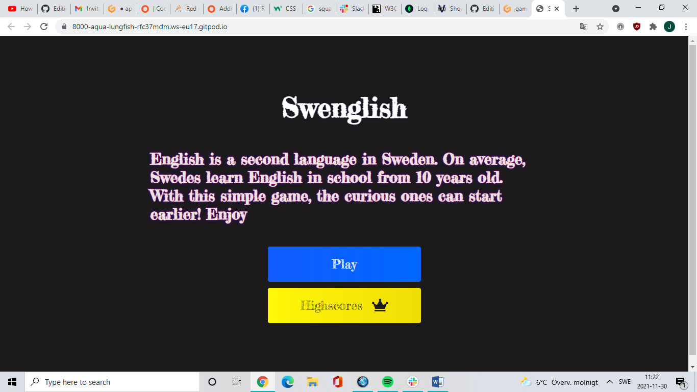 GitHub - justus-ai/swenglish: milestone_project_2