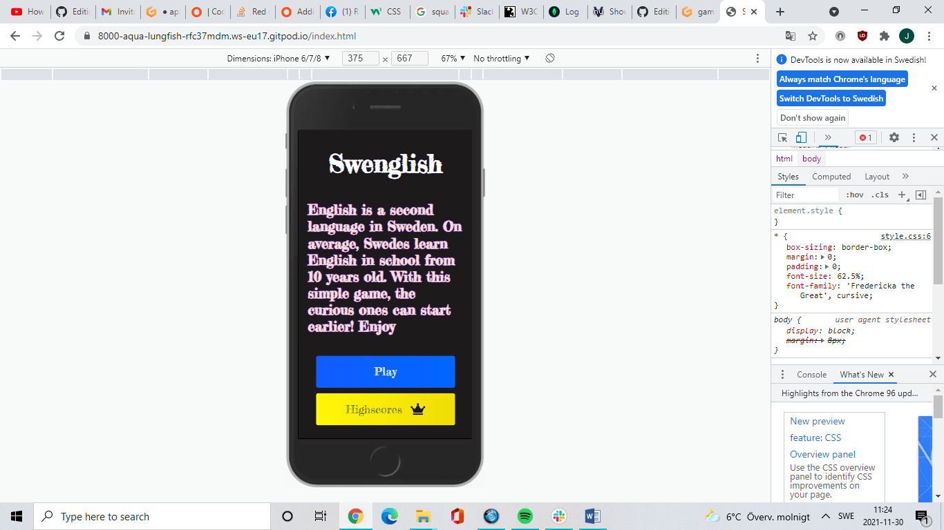 GitHub - justus-ai/swenglish: milestone_project_2