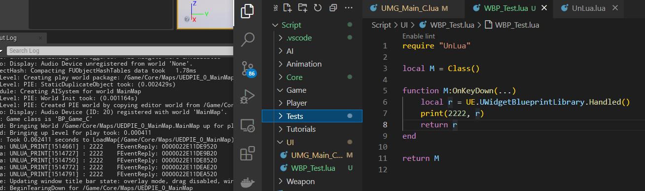 Widget OnKeyDown crash · Issue #463 · Tencent/UnLua · GitHub