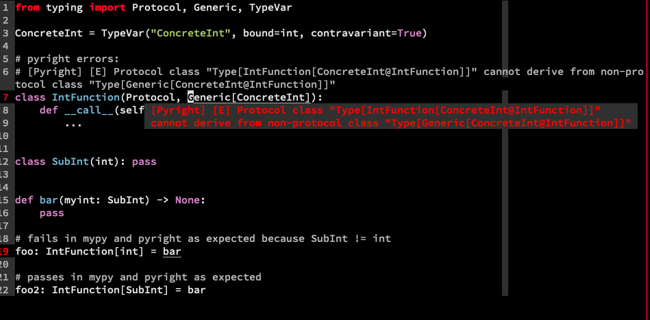 pyright rejects declaration of generic protocol but still understands it · Issue #2276 ...