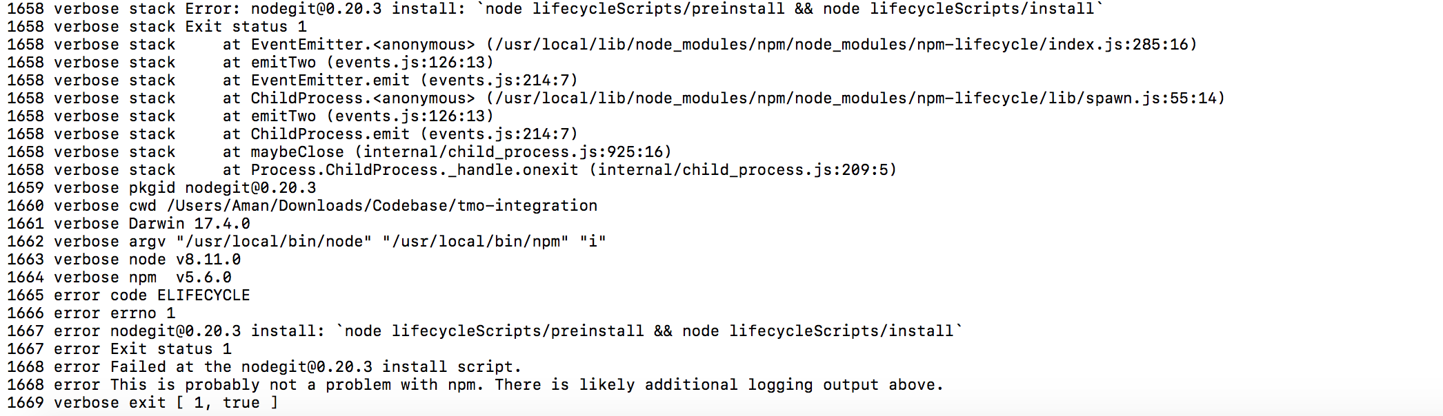 config.log: Permission Denied · Issue #1475 · nodegit/nodegit · GitHub config.log: Permission Denied · Issue #1475 · nodegit/nodegit · GitHub