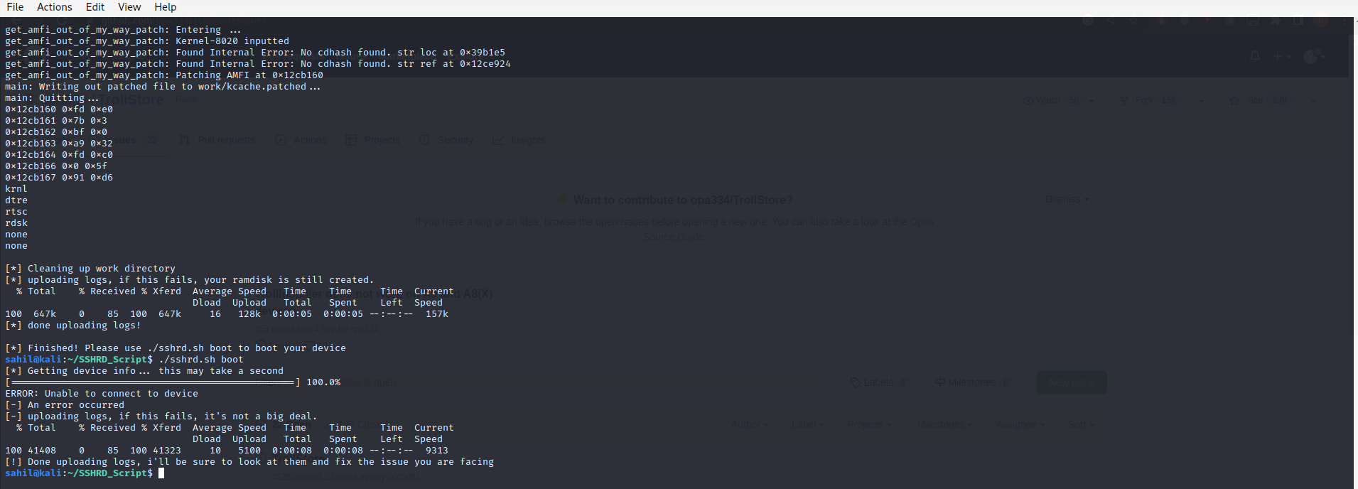 ERROR: Unable to connect to device · Issue #230 · opa334/TrollStore · GitHub