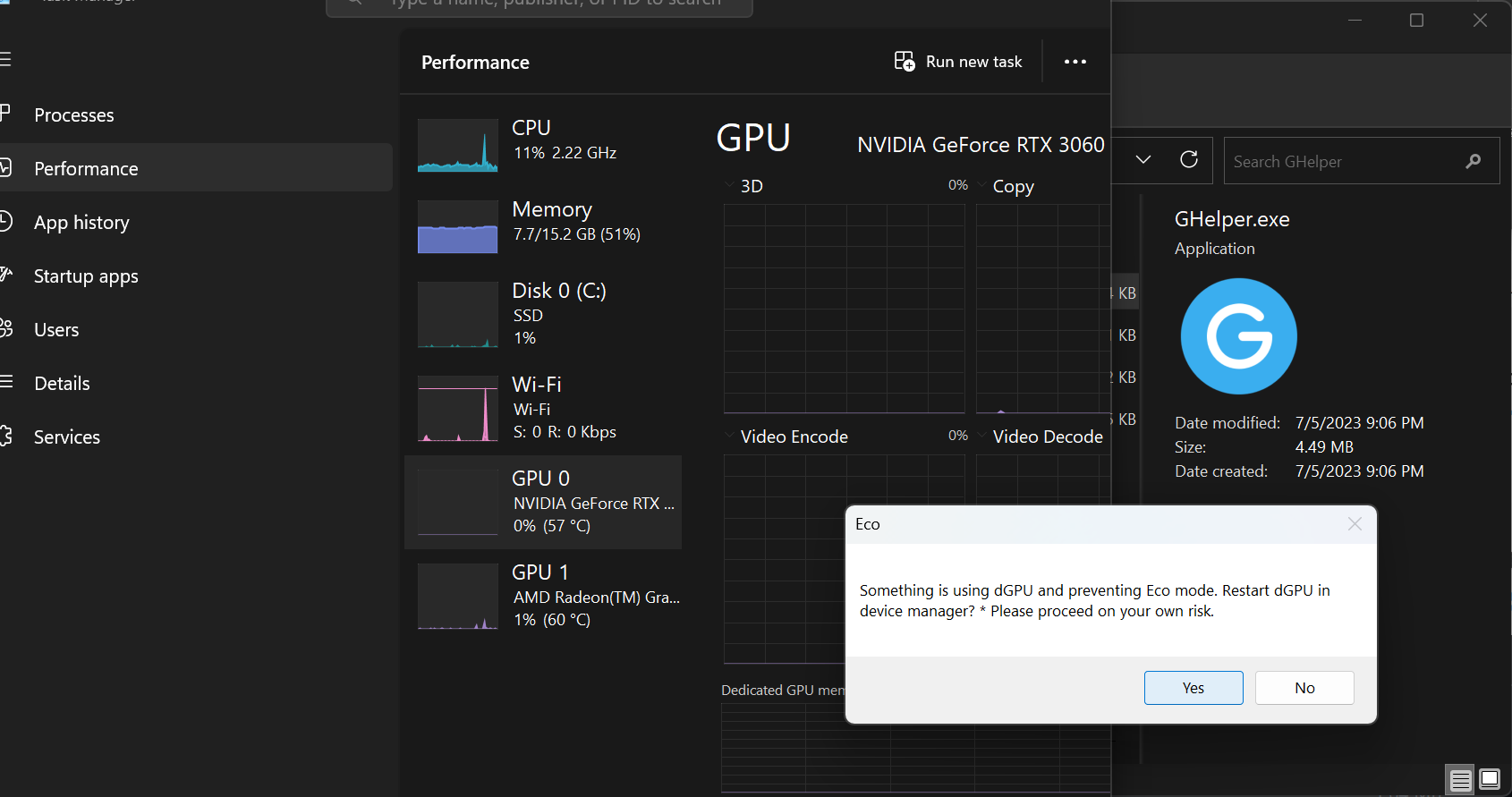 Asus Zephyrus G15 having issues when switching the laptop to igpu from battery power. · Issue ...