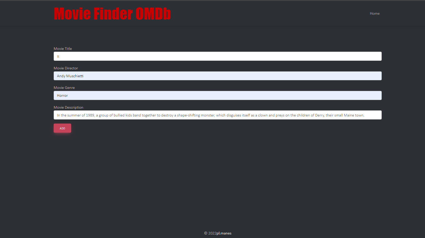 GitHub - Manes79/MovieFinder: Search for a movie of interest in OMDb movie database, add to ...