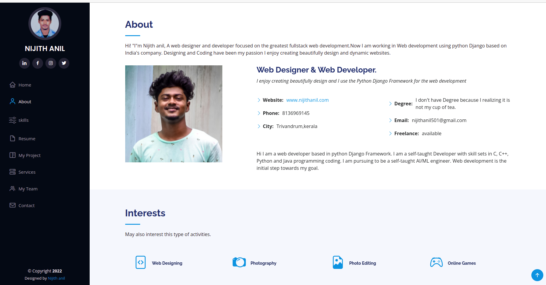GitHub - nijithanil/My_portfolio: This is my portfolio