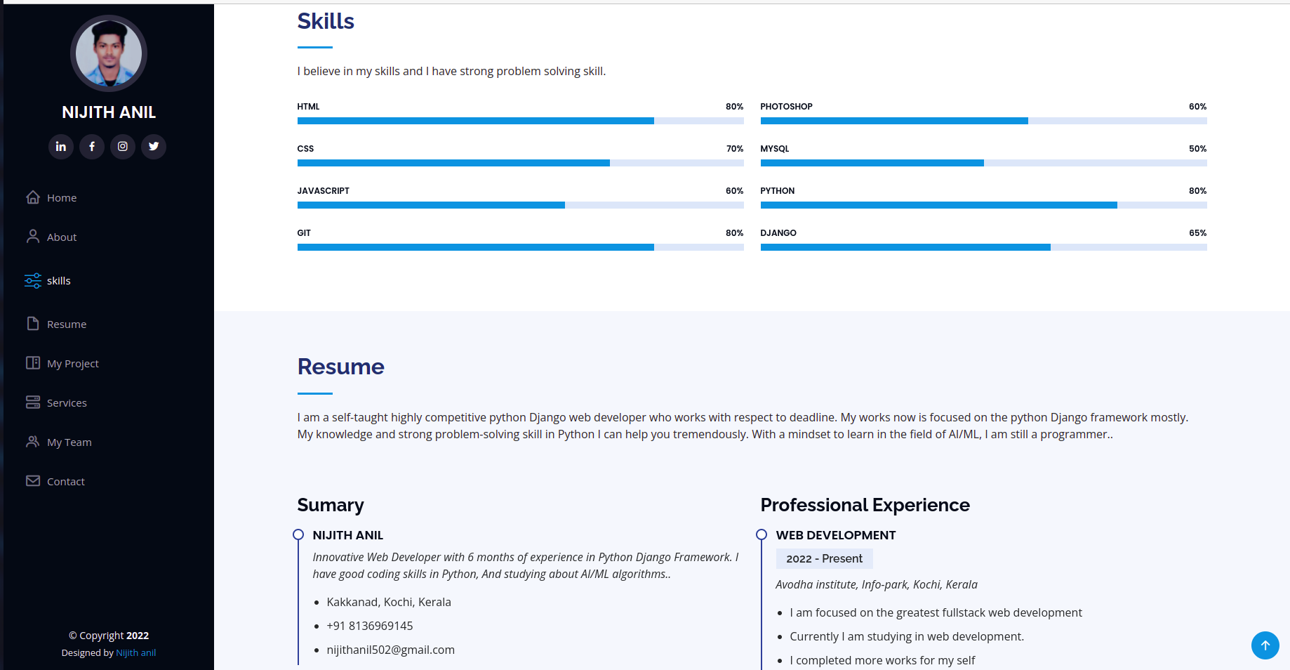 GitHub - nijithanil/My_portfolio: This is my portfolio