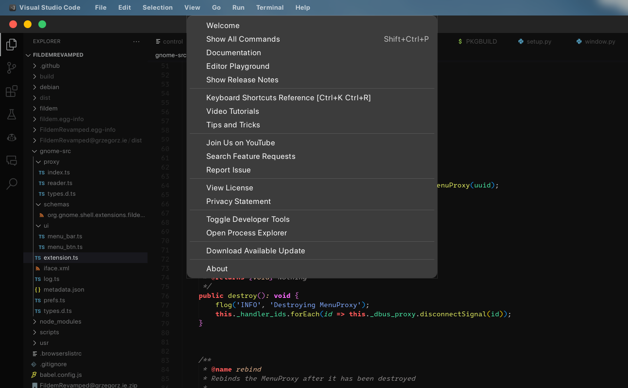 GitHub - GrzegorzManiak/FildemRevamped: Fildem global menu that works ...