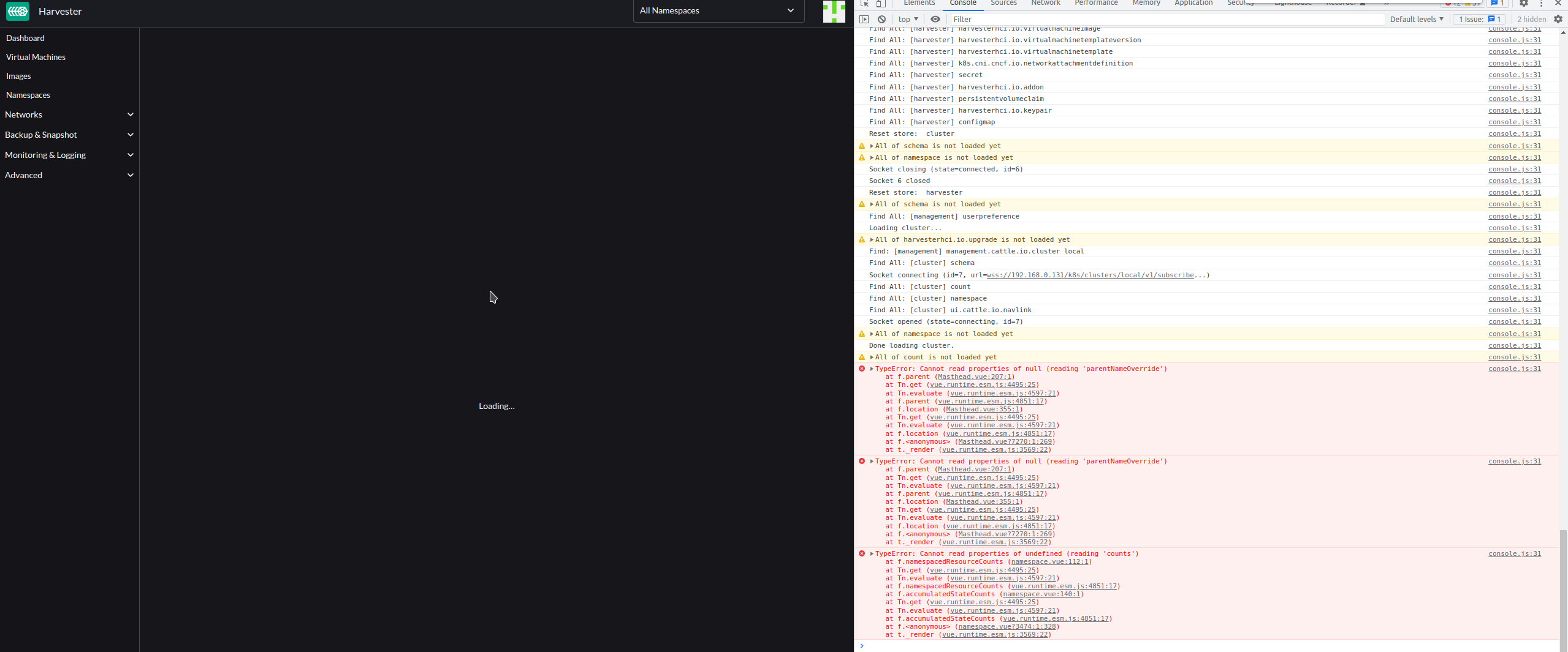 [BUG] go to the namespace details page is not supported in the harvester ui · Issue #2916 ...