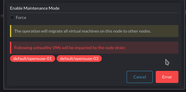 [backport v1.1] [ENHANCEMENT] Maintenance mode doesn't drain the node · Issue #3363 · harvester ...