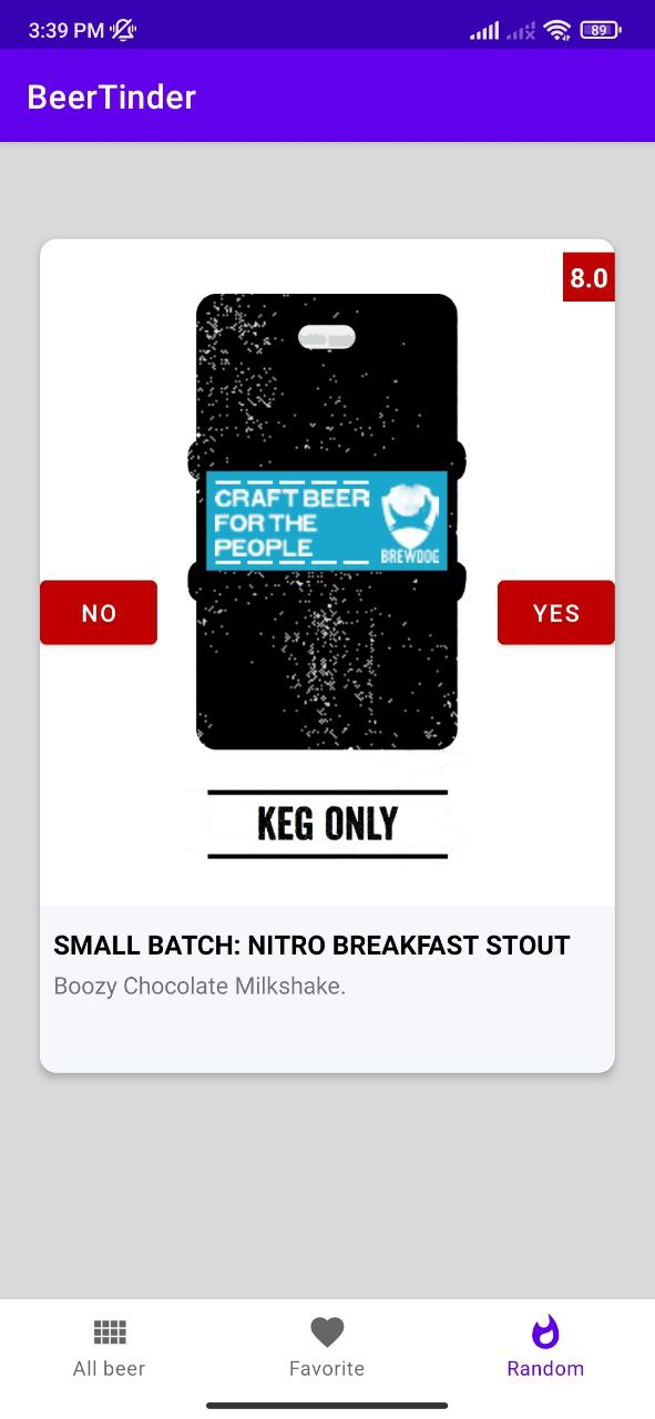 GitHub - PROPILIL/BeerTinder: This is just a study project using the Punk API (https://punkapi.com/)