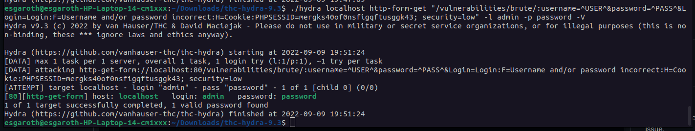 Version 9.4 brute force with http-form BUG · Issue #787 · vanhauser-thc/thc-hydra · GitHub