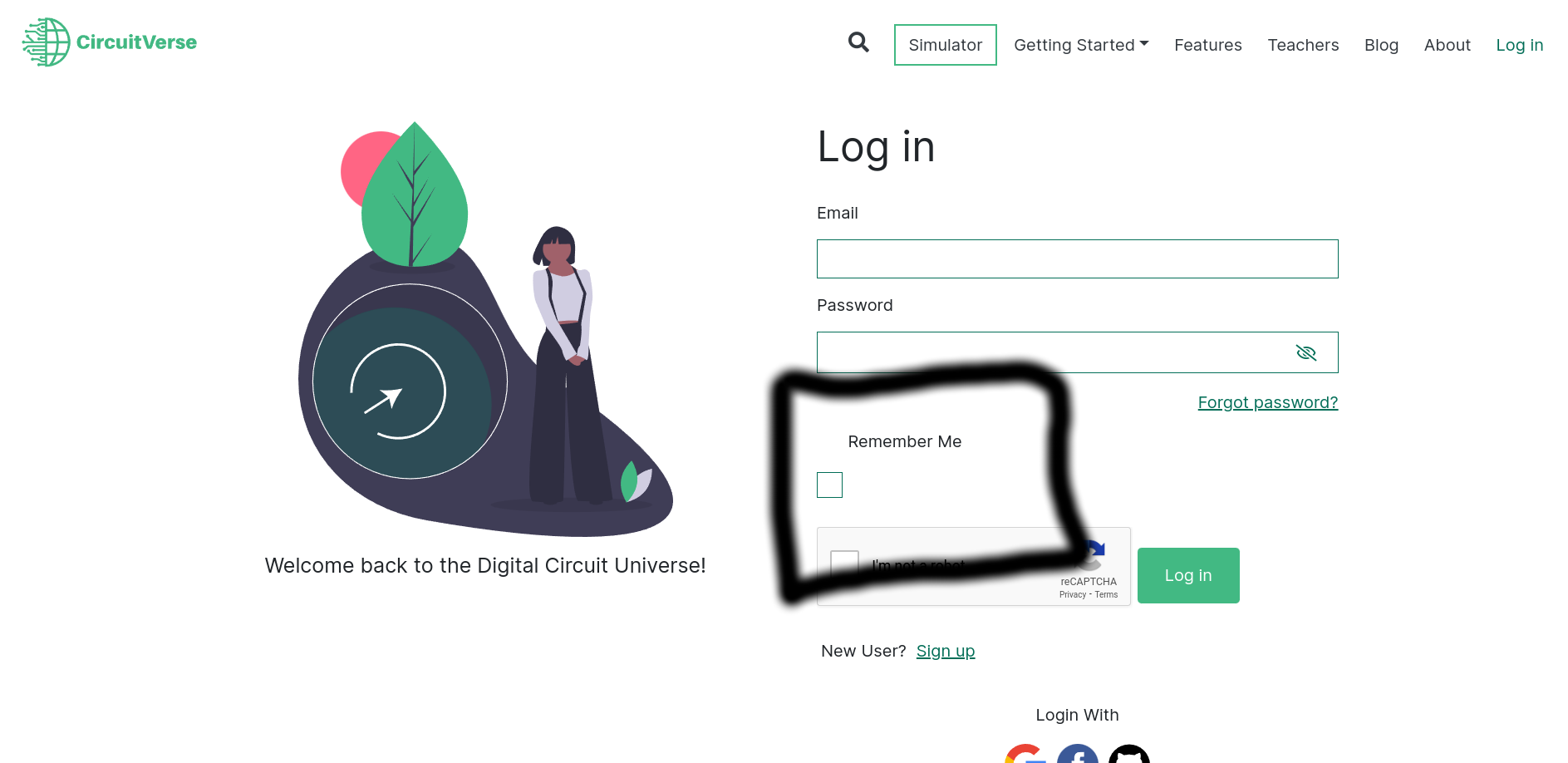 Aligment of the remember me option in login page · Issue #3354 · CircuitVerse/CircuitVerse · GitHub