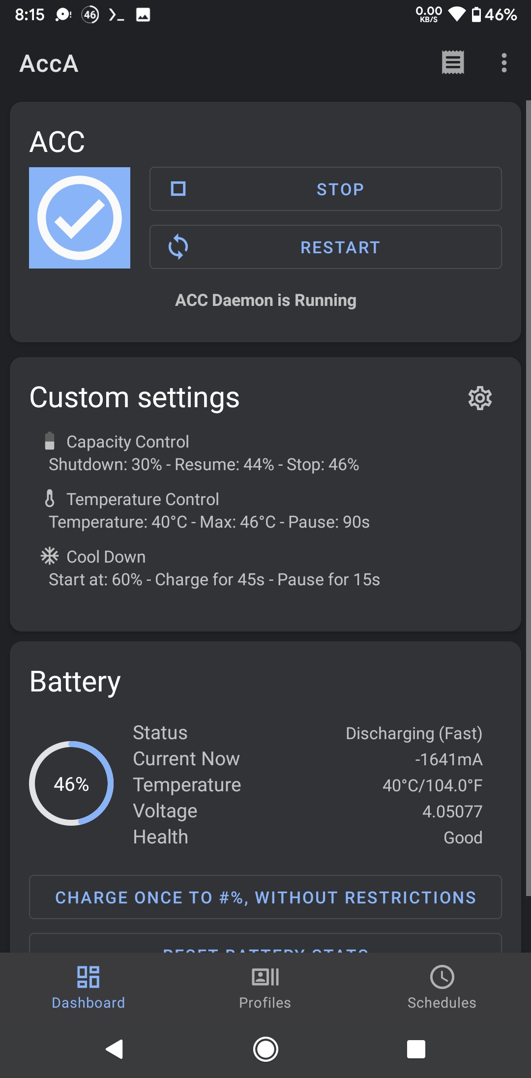 doesn't stop charging and some bugs · Issue #114 · VR-25/acc · GitHub