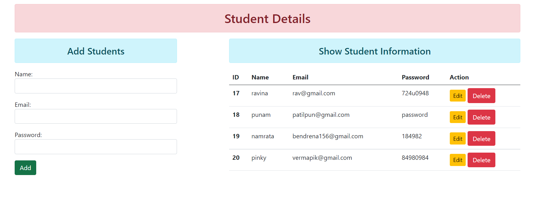 GitHub - sawantanuja/StudentApp: Students Data Application Based on Django.