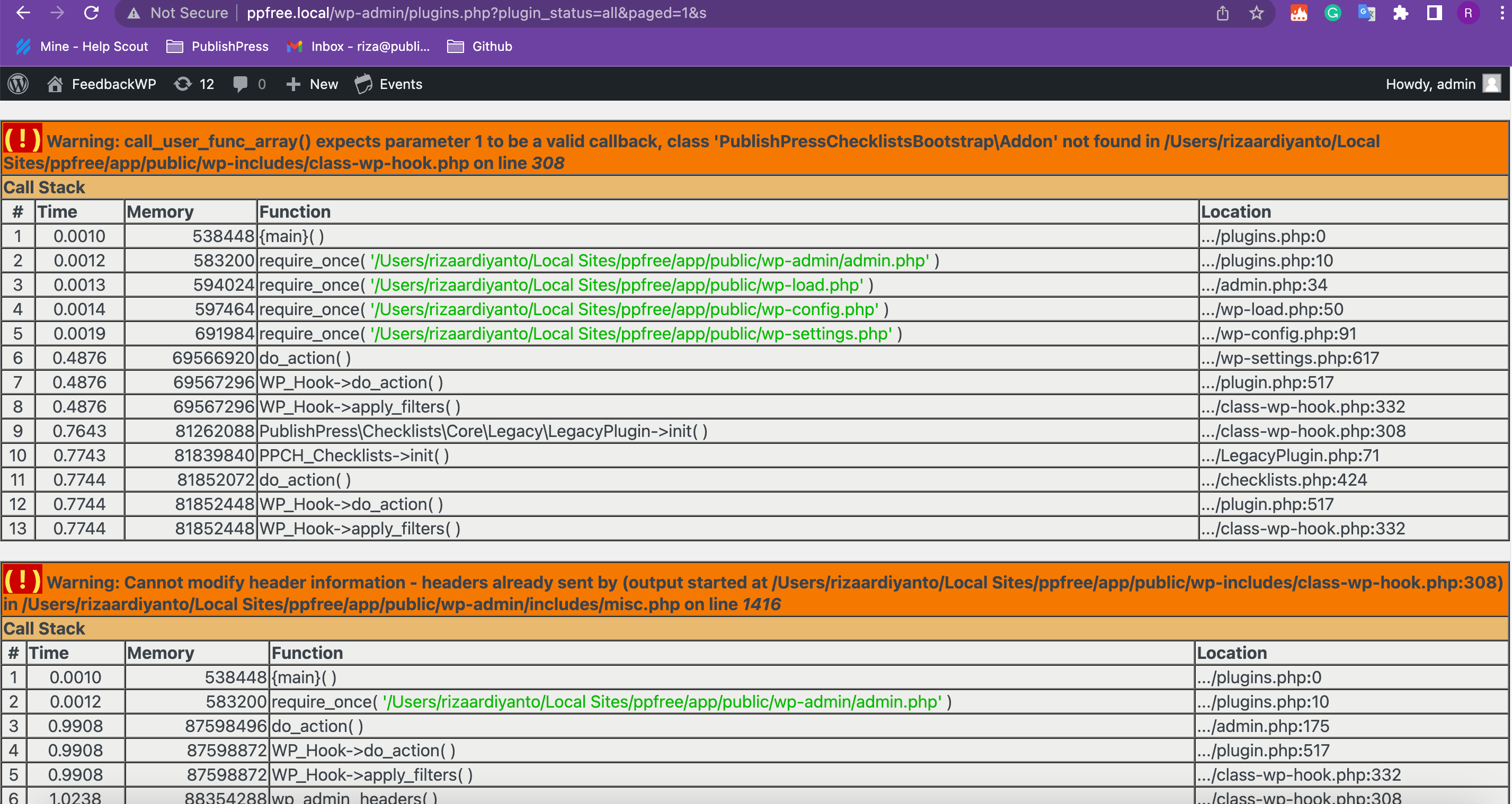 Checklist Plugin Bootstrapped Error · Issue #417 · publishpress/PublishPress-Checklists · GitHub