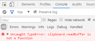 TypeError: clipboard.readBuffer is not a function · Issue #17672 · electron/electron · GitHub