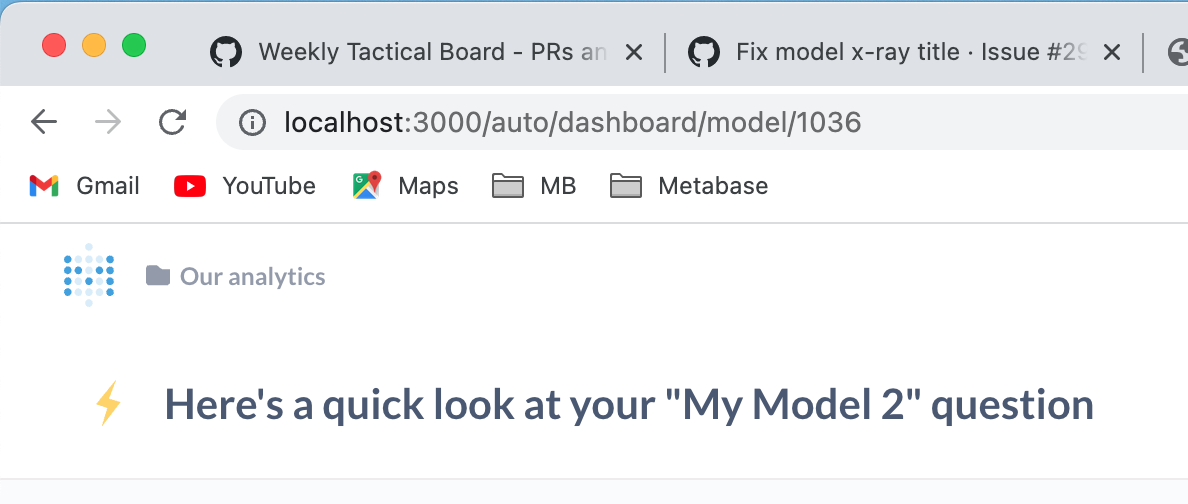 Fix model x-ray title · Issue #29339 · metabase/metabase · GitHub