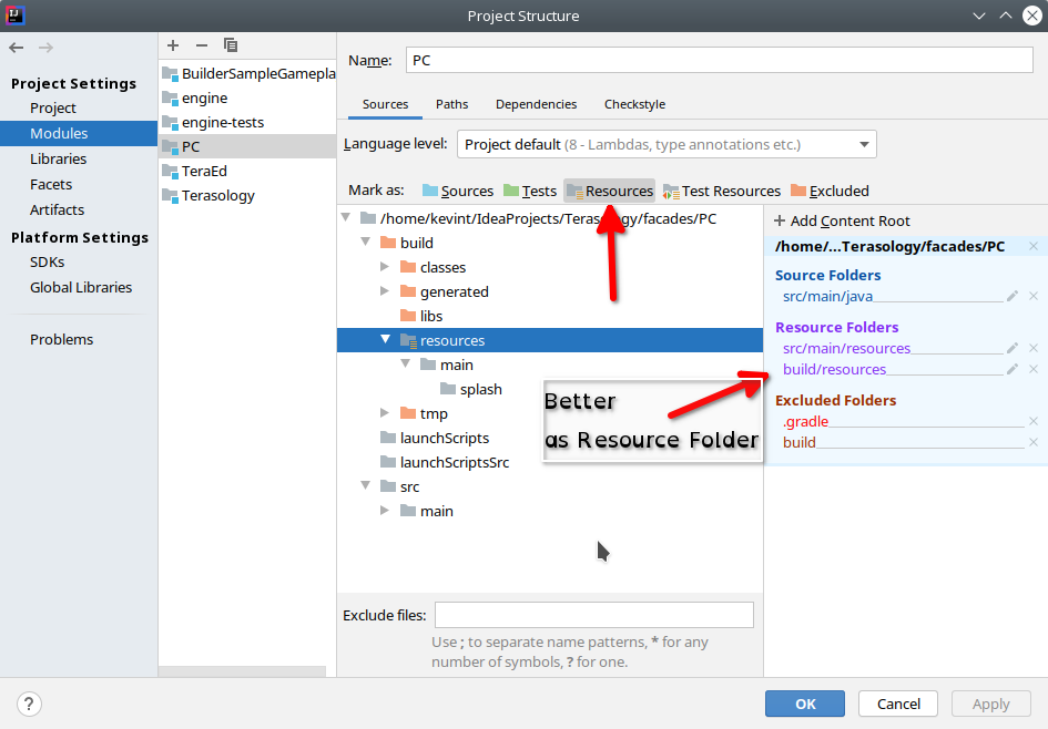 intellij idea run configuration Terasology PC fails to find resources · Issue #3951 ...