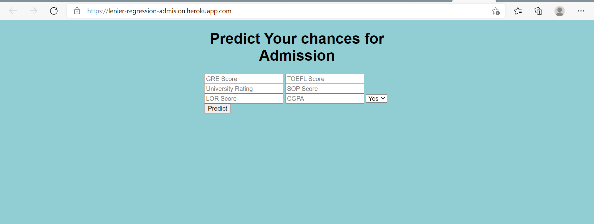 GitHub - CHINTAN-2610/MACHINE-LEARNING-LENIEAR-REGRESSION-ADDMISION-CHANCE-