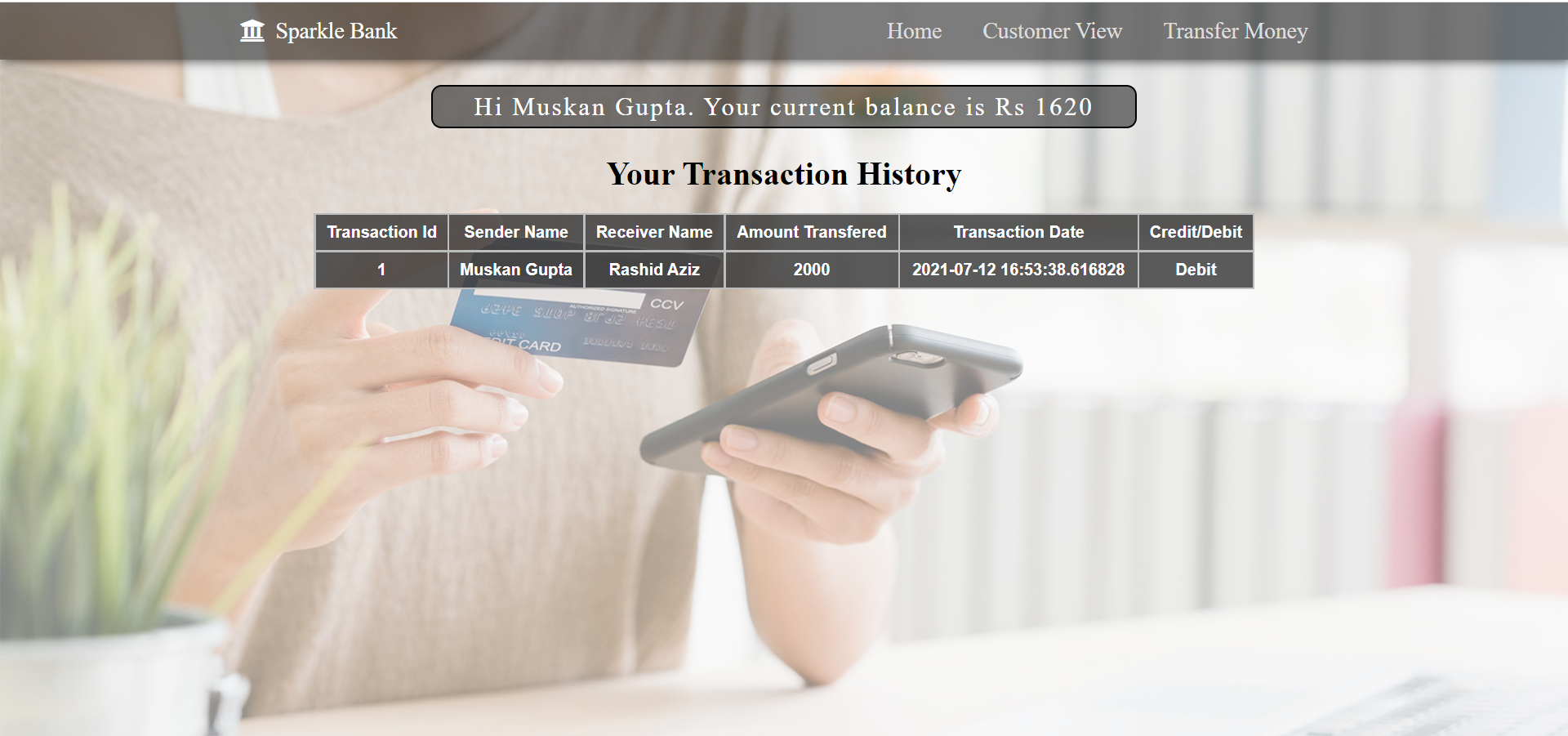 GitHub - MuskanGupta2702/basic-banking-system: The Sparks Foundation internship task.