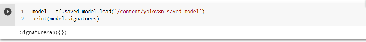 ValueError: Only support at least one signature key. when export yolov8 Edge TPU model format ...