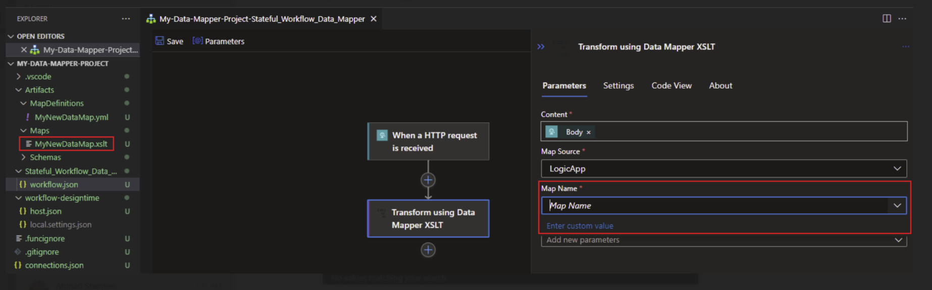 Maps Are Not Being Listed In New Data Mapper Action Drop Down · Issue 1993 · Azure Logicappsux