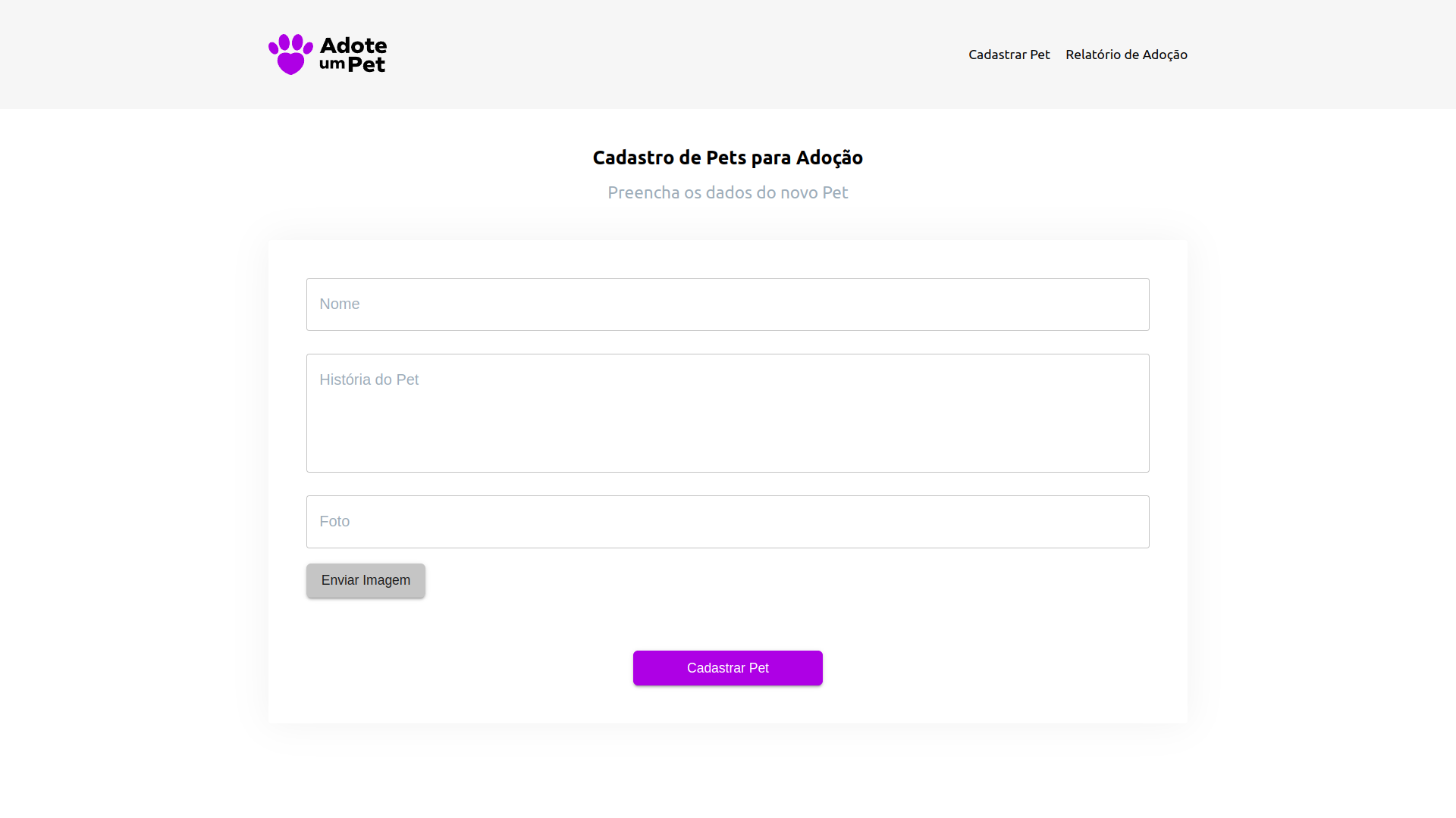 GitHub - PolyanaBalotin/Adote_um_Pet-FrontEnd: Um website com a ideia de ajudar ONGs ...