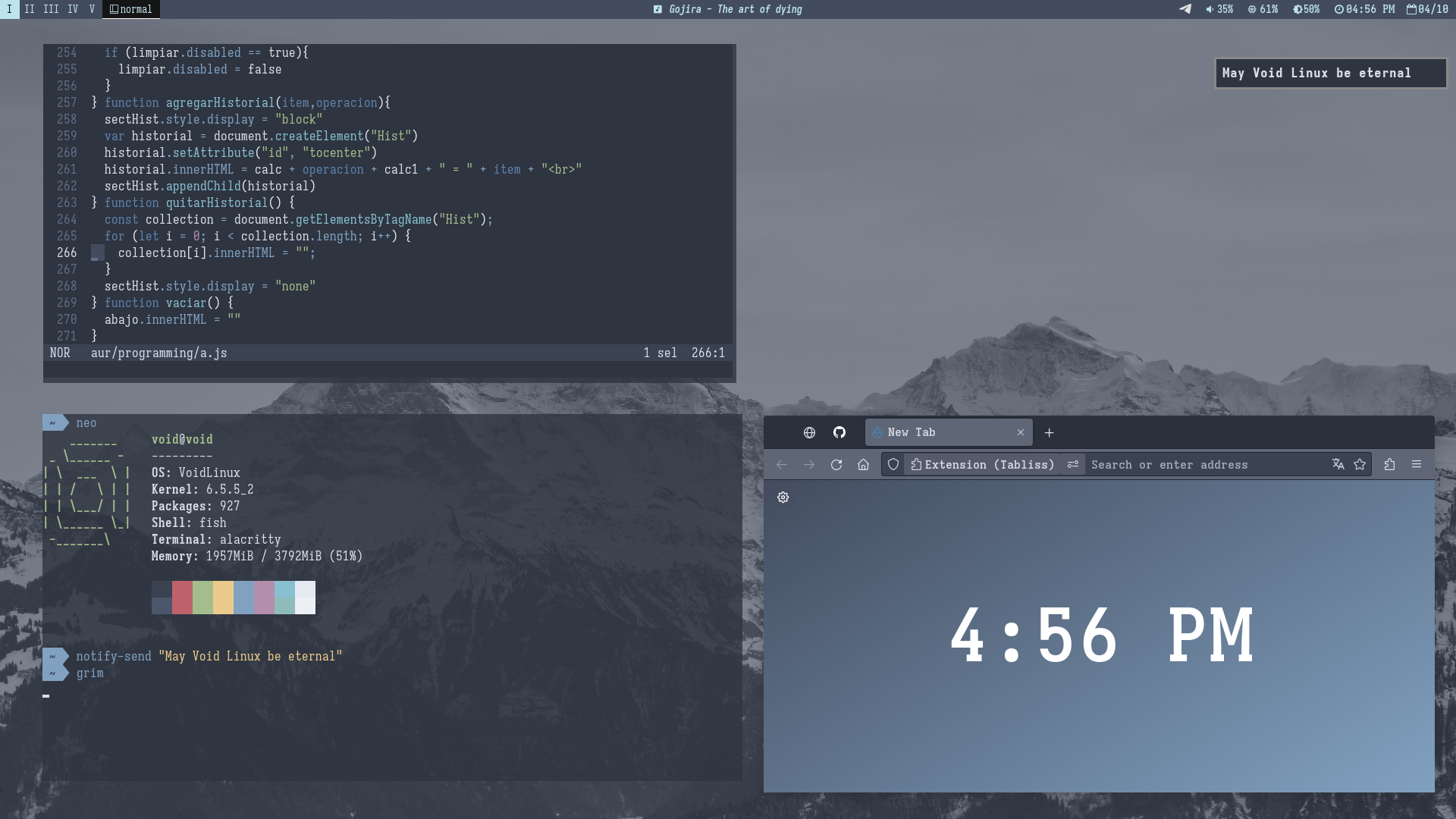 GitHub - completely-normal-dude/completely-normal-dotfiles: Nordic setup of River
