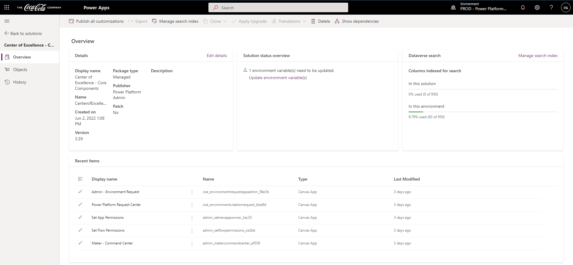 [CoE Starter Kit - BUG] App Description missing from Cleanup Old ...