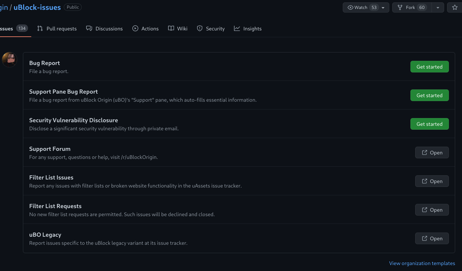 bug: No definitive way to ask uBO Feature Requests · Issue #2314 · uBlockOrigin/uBlock-issues ...