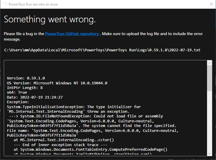 "Something went wrong." right after Start-up & Windows Logon · Issue ...