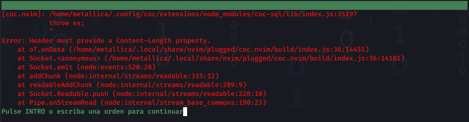 error when starting sql language server · Issue #3912 · neoclide/coc.nvim · GitHub
