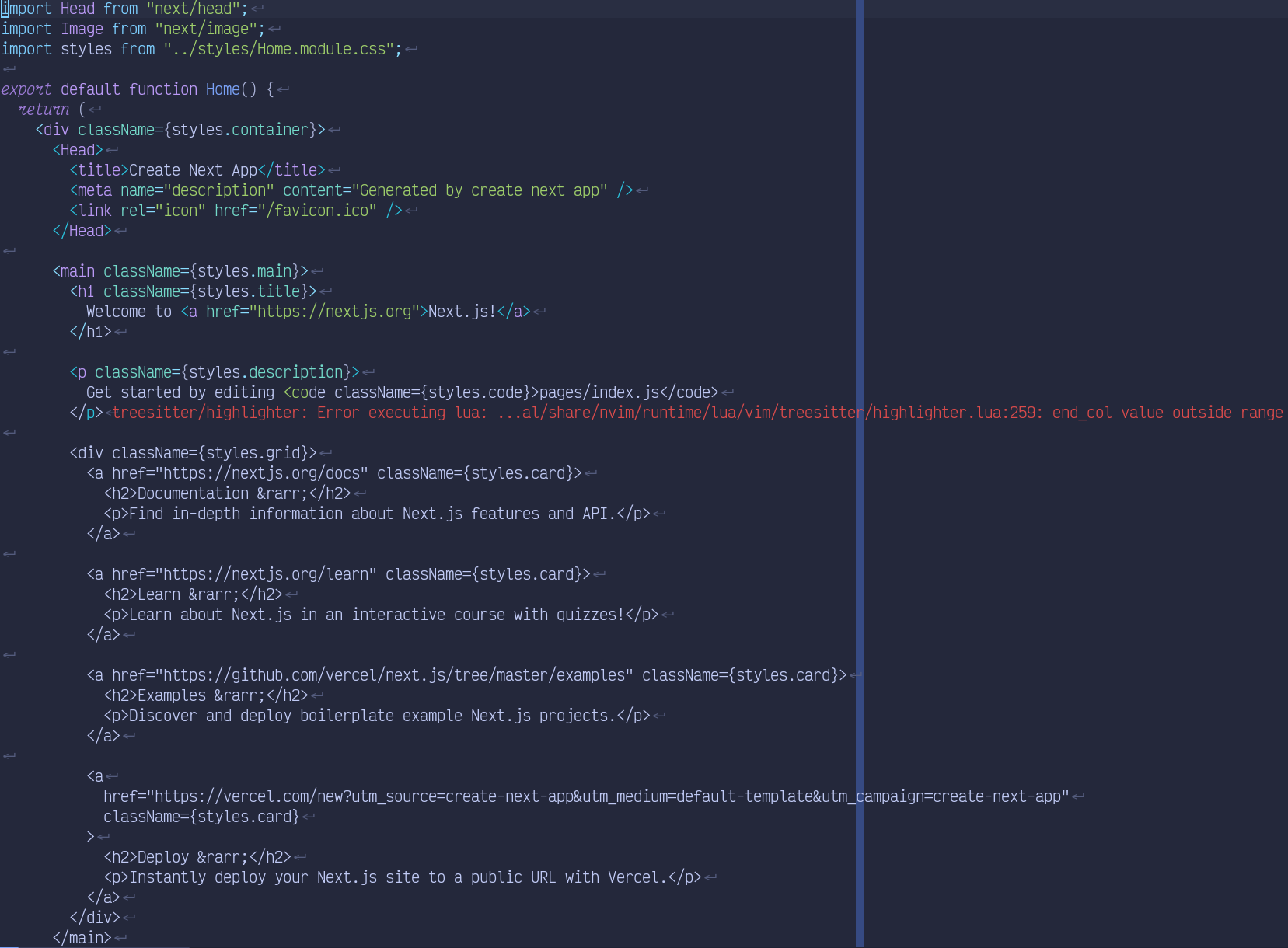 vim-prettier causes `end_col` errors. · Issue #1376 · nvim-treesitter ...