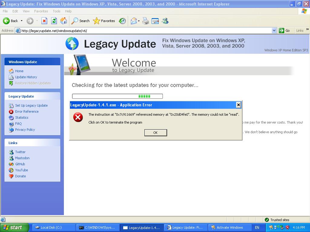 LegacyUpdate-1.4.1.exe crashes on launch · Issue #37 · LegacyUpdate/LegacyUpdate · GitHub