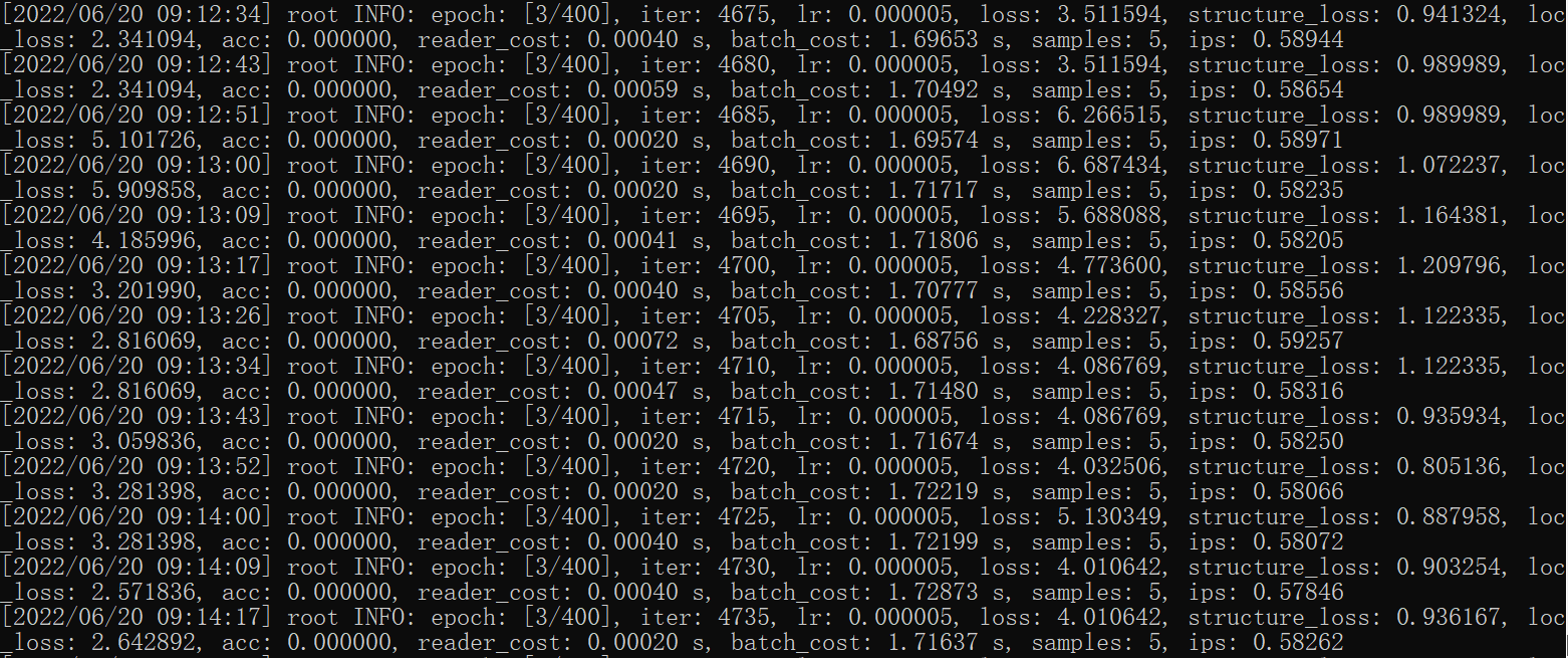 ppstructure的表格识别模型不收敛，acc=0 · Issue #6634 · PaddlePaddle/PaddleOCR · GitHub