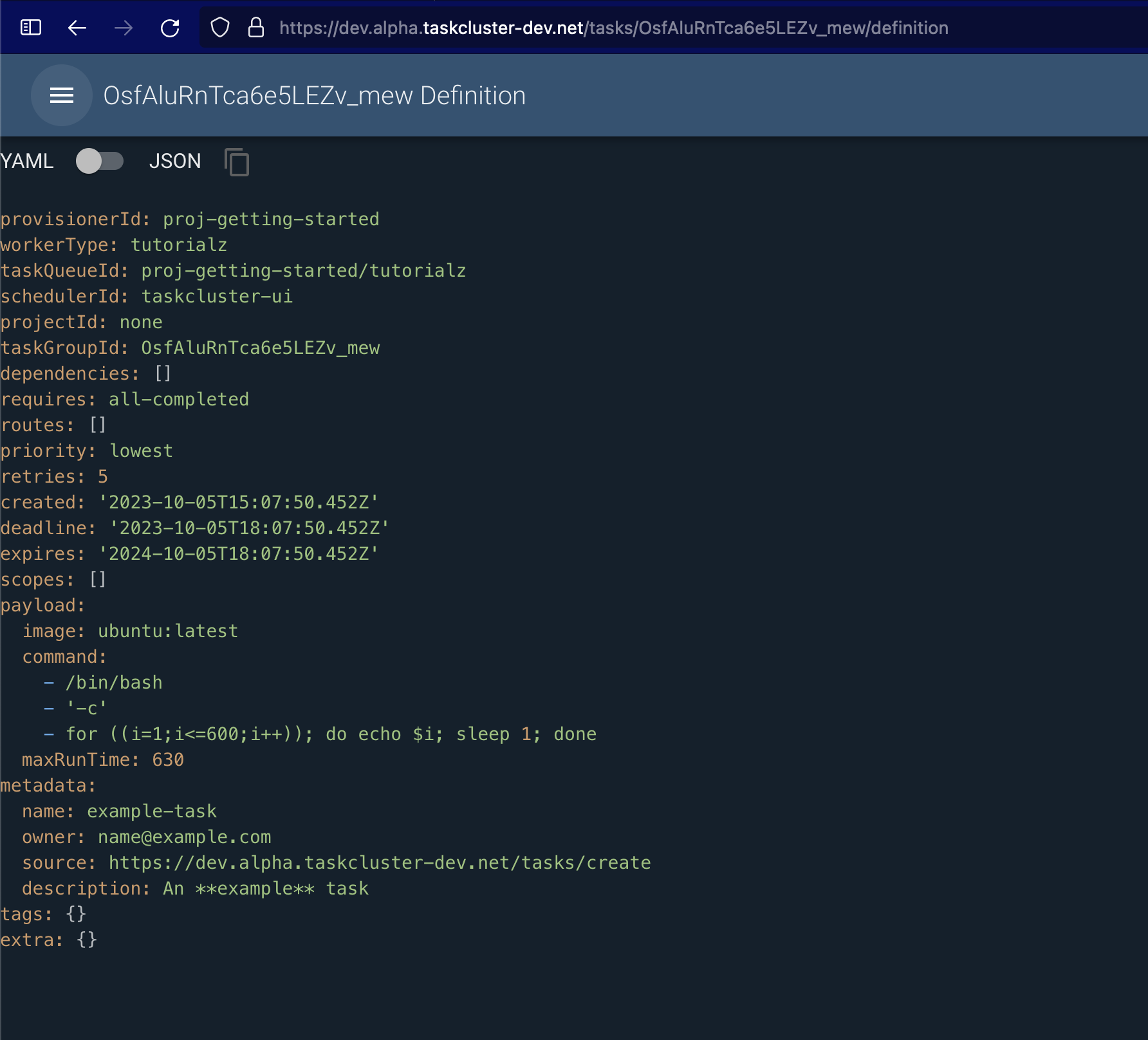 UI: Full task definition page doesn't have margins · Issue #6599 · taskcluster/taskcluster · GitHub