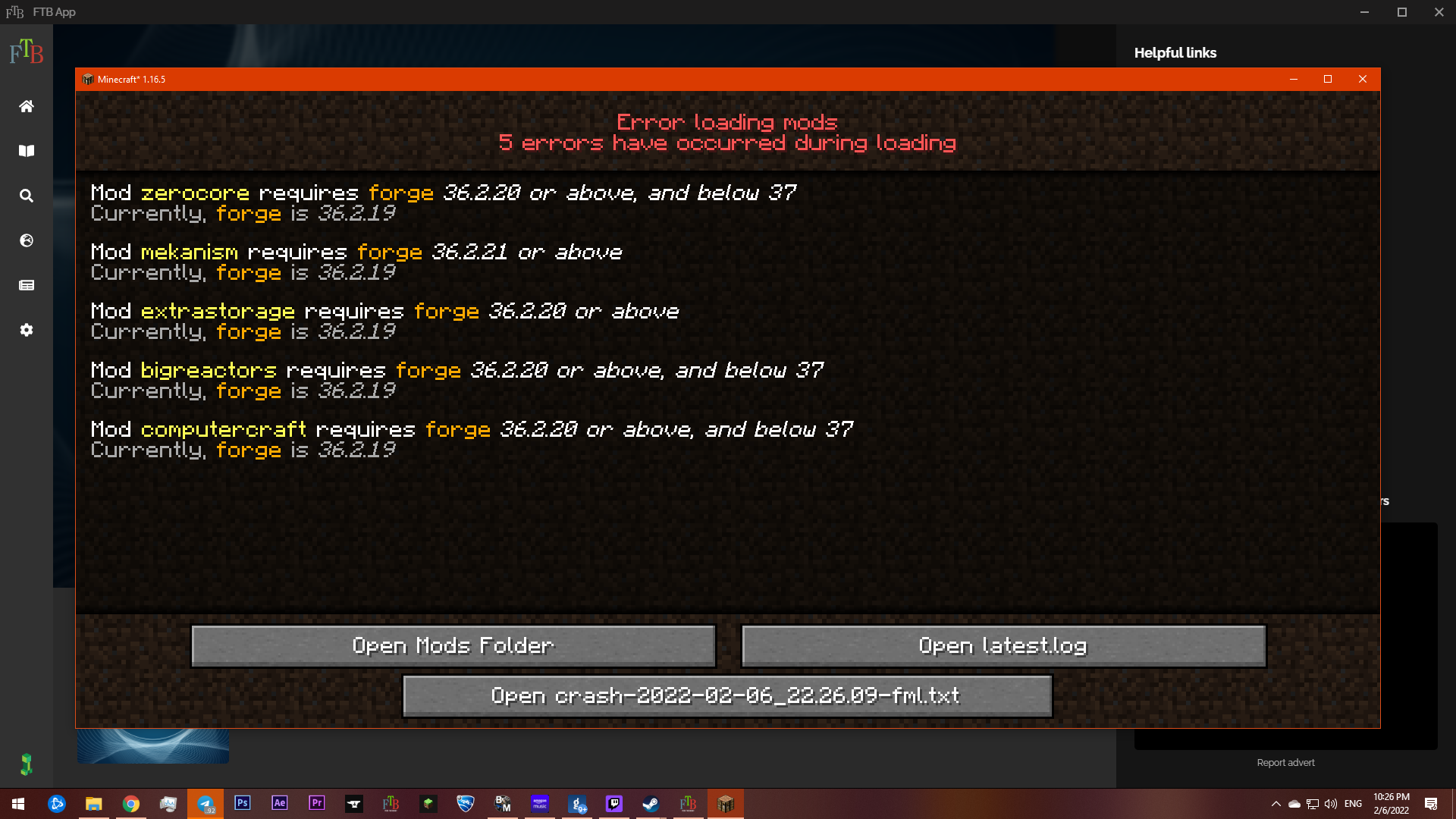 [Bug]: Endeavour Forge Outdated Upon Fresh Download · Issue #605 ...