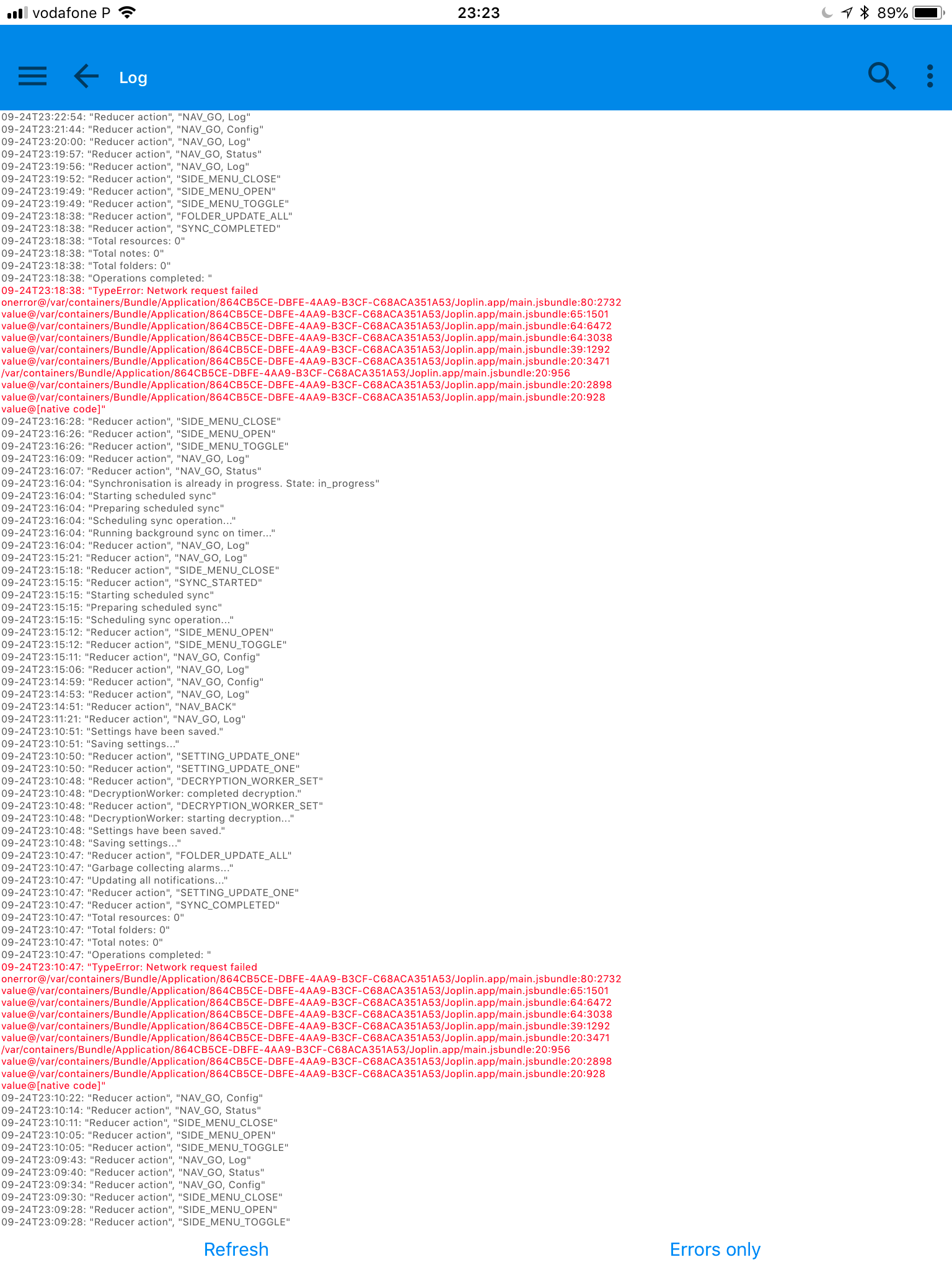 Can't synchronize using the official iOS app · Issue #454 · laurent22/joplin · GitHub