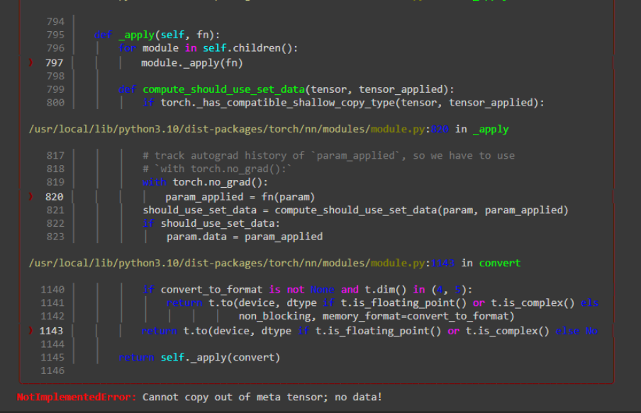 Getting ValueError: model.shared.weight doesn't have any device set in running a M2M100's-12B ...