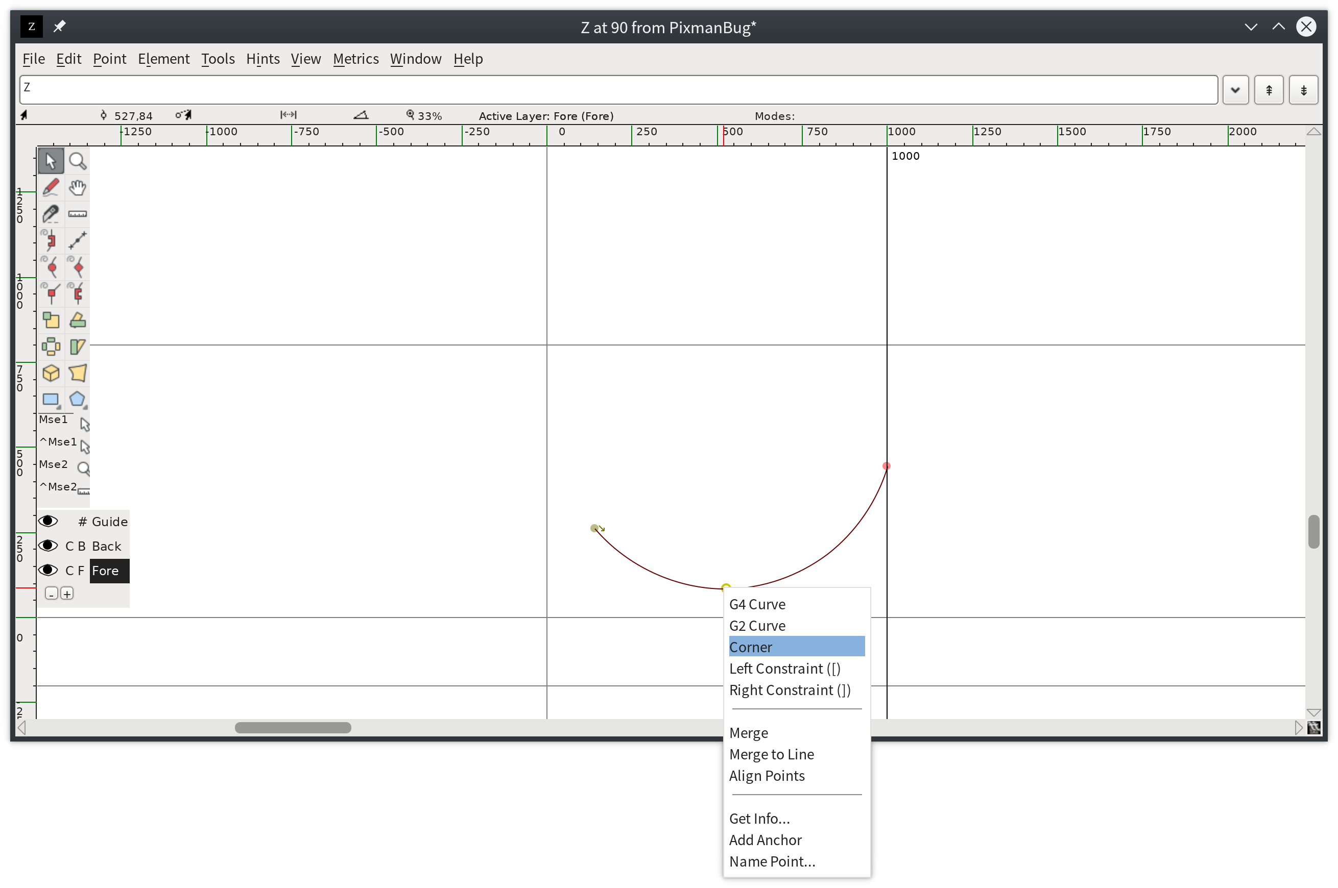 Glyph Window right click menu with Spiro · Issue #2261 · fontforge/fontforge · GitHub