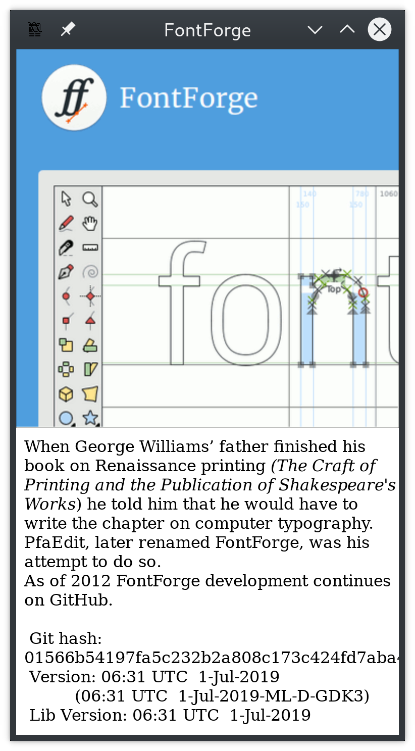FontForge shows very old splash screen · Issue #3055 · fontforge/fontforge · GitHub