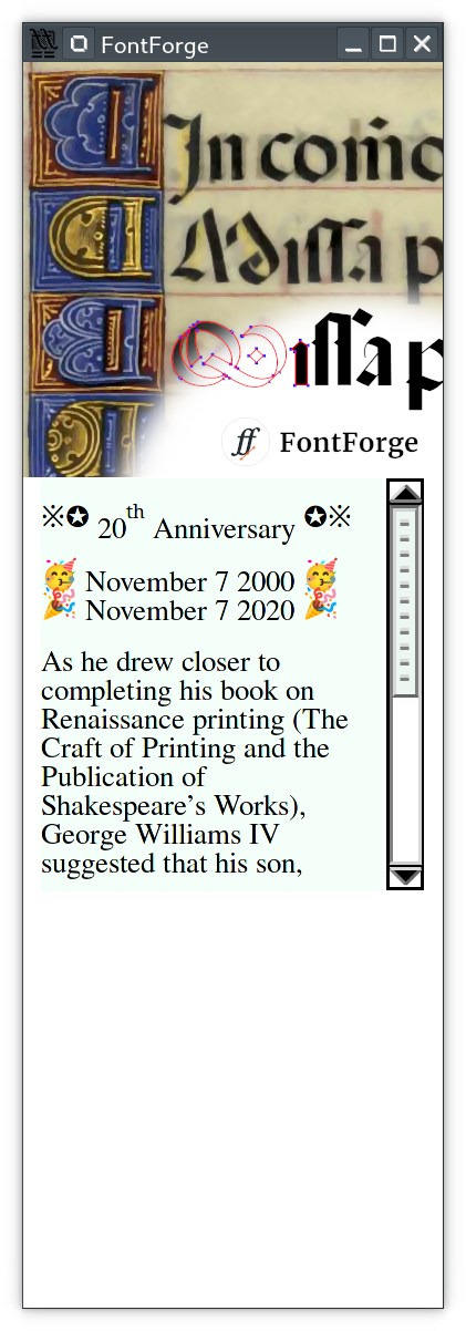 Next release (20th anniversary release) tracking issue · Issue #4382 · fontforge/fontforge · GitHub