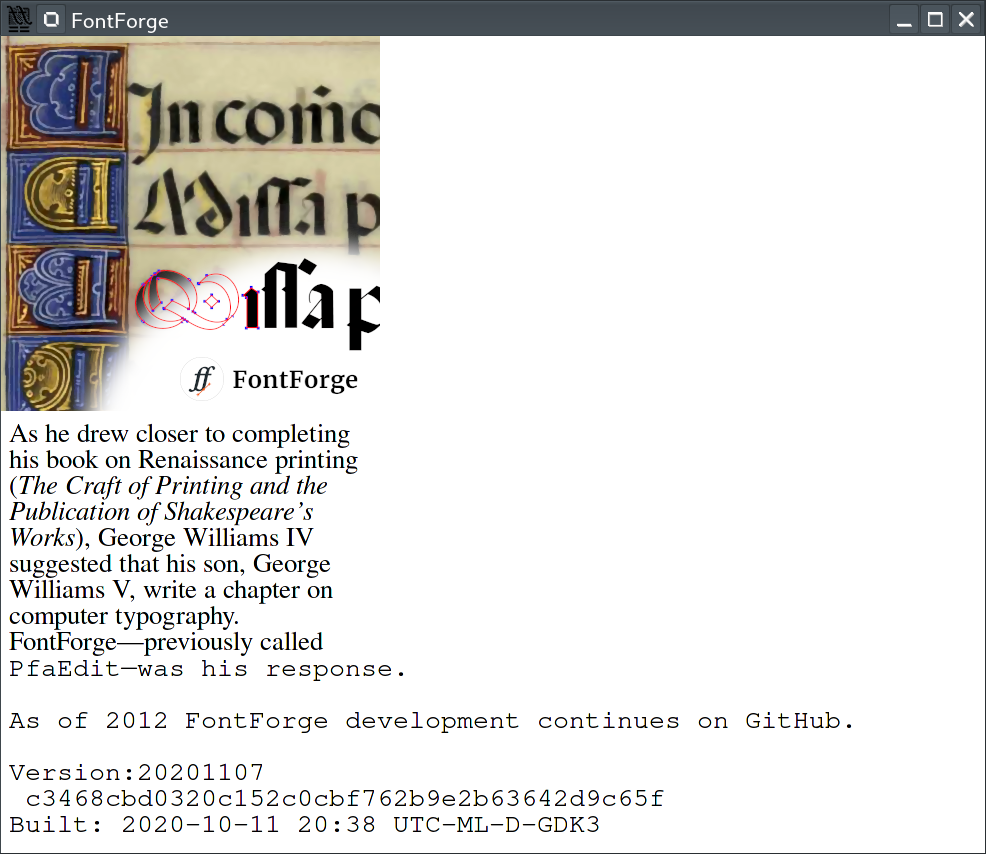 [HiDPI] Splash screen text turns monospace at wrong point · Issue #4507 · fontforge/fontforge ...