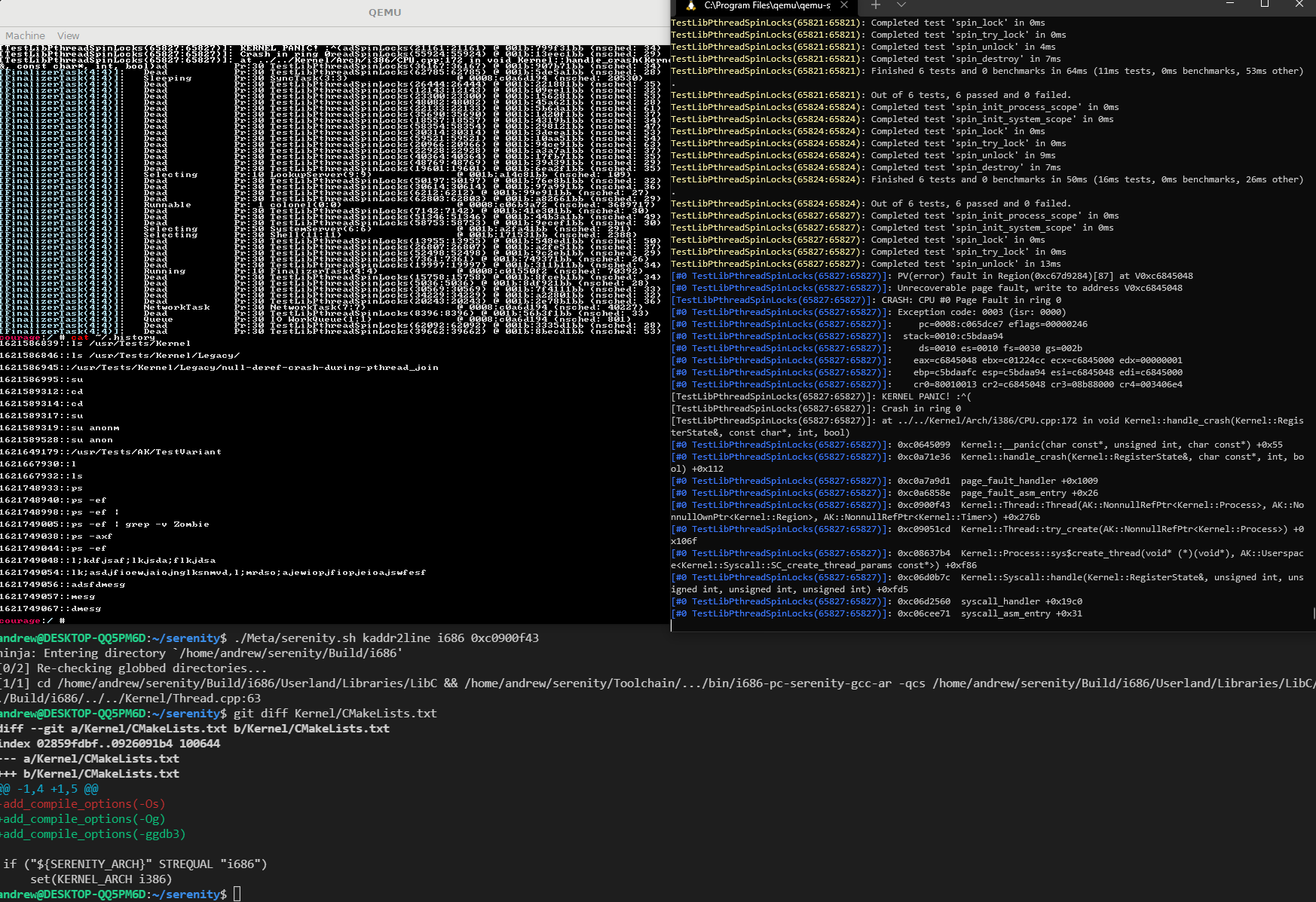 Tests Testpthreadspinlocks Intermittently Fails · Issue 7359 · Serenityos Serenity · Github