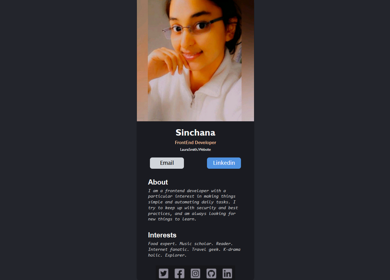 GitHub - sinchana-P/Digital-Business-Card: Digital Business card