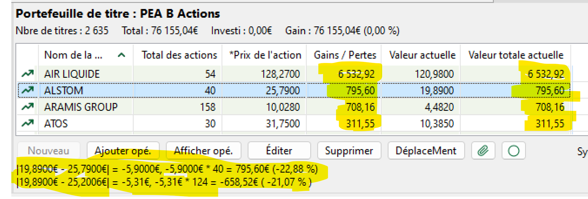 Calculation and display errors in the securities portfolio · Issue #5049 · moneymanagerex ...