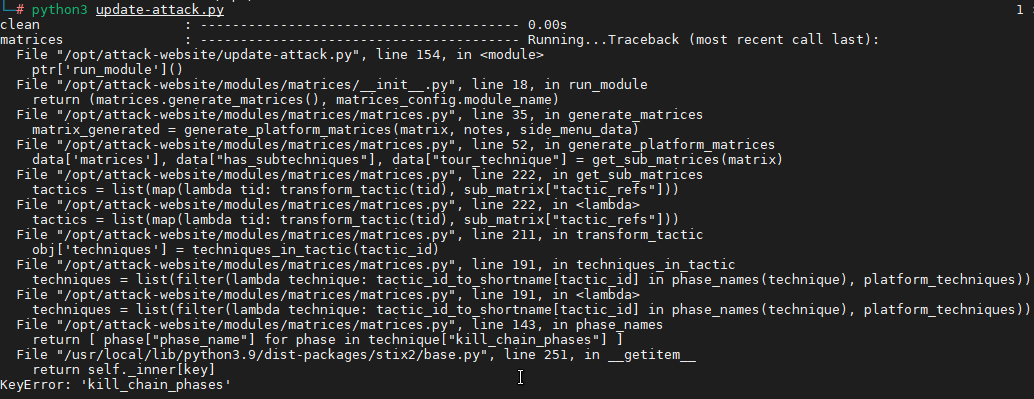 Got error when pulling data from Workbench · Issue #342 · mitre-attack ...