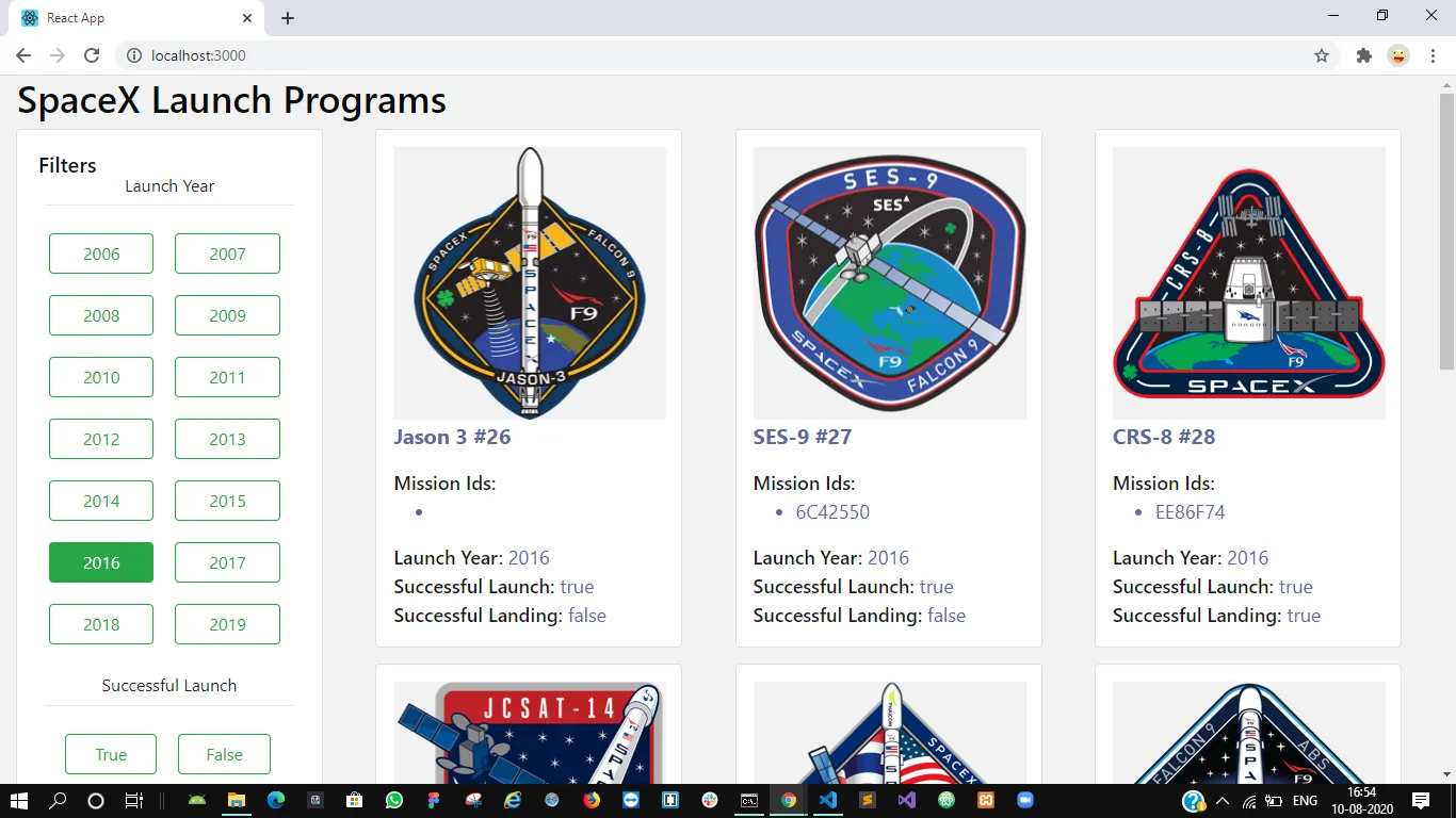 GitHub - JahnaviManchi/spacEx-Launch-Programs: Front-end application which would help users list ...