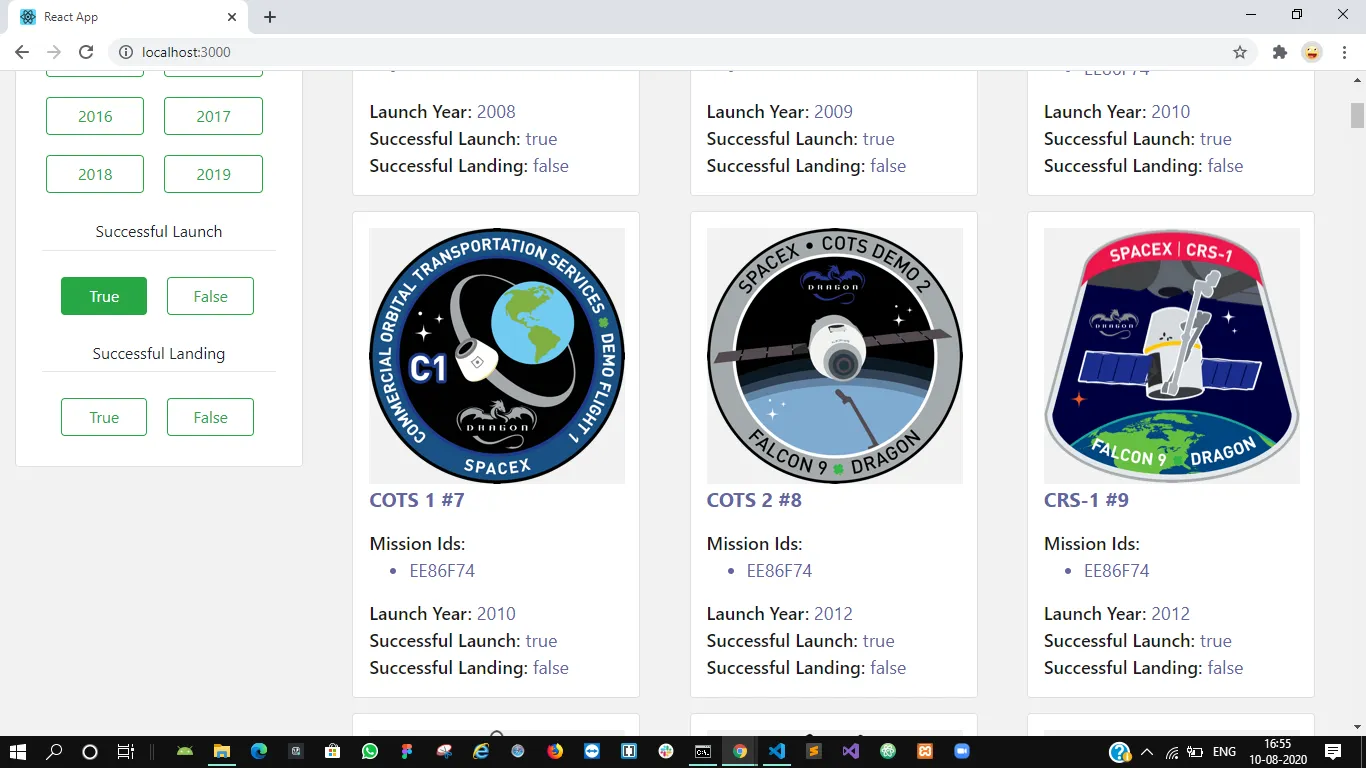 GitHub - JahnaviManchi/spacEx-Launch-Programs: Front-end application which would help users list ...
