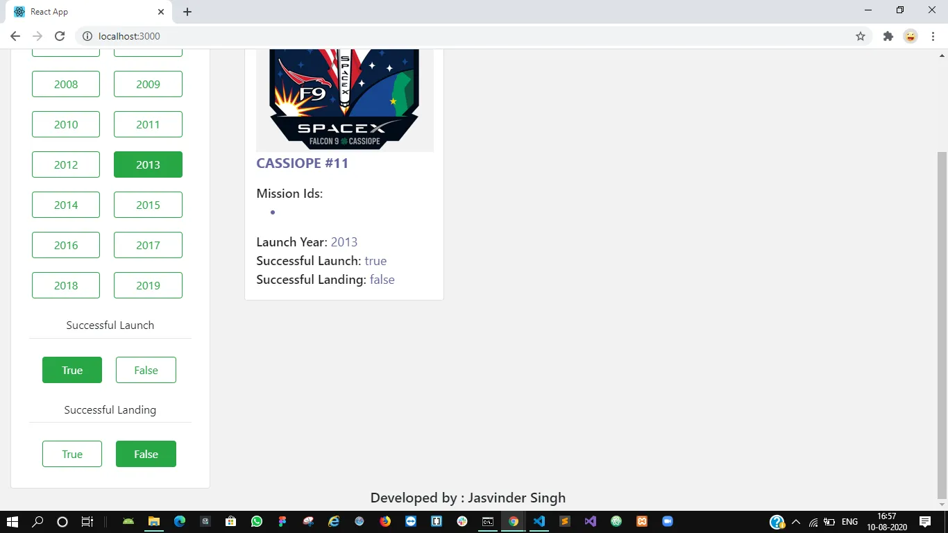 GitHub - JahnaviManchi/spacEx-Launch-Programs: Front-end application which would help users list ...